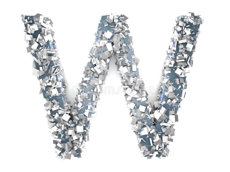 Crystal Letter - W stock illustrationer. Illustration av fysik - 104912774