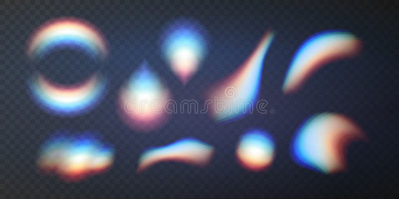 Crystal Light Refraction Set in Different Shapes, Rainbow Sunlight ...