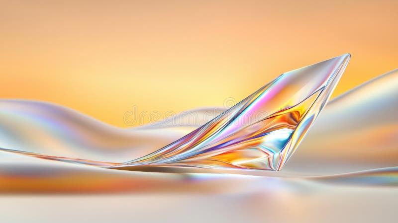 A Crystal-like Object with a Pointed Top and Flowing Sides, Set Against ...