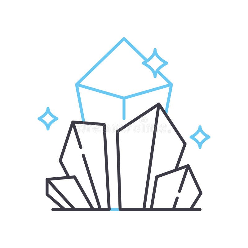 Crystal Line Icon, Outline Symbol, Vector Illustration, Concept Sign ...