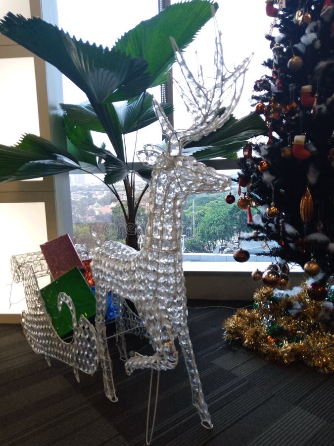 Crystal-made Santa cart stock image. Image of santa - 250539473