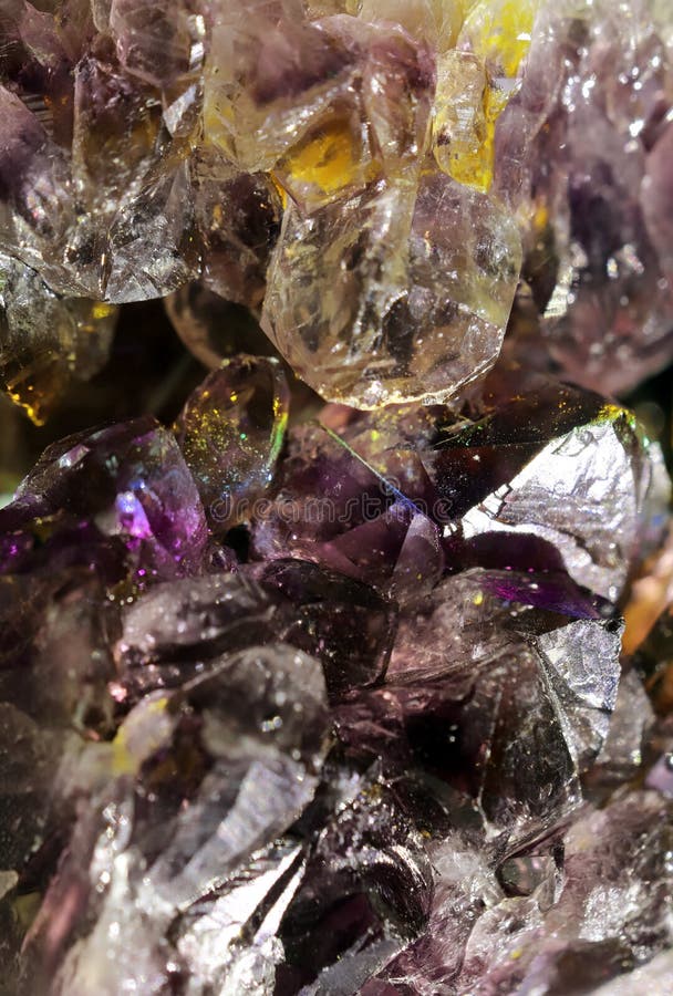 Crystal Magic Quartz Gem Stone. Iridescent Crystals. Sparkly Texture of ...