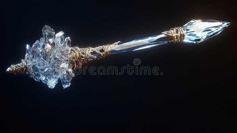 Crystal scepter stock image. Image of wand, gemstone - 330572077