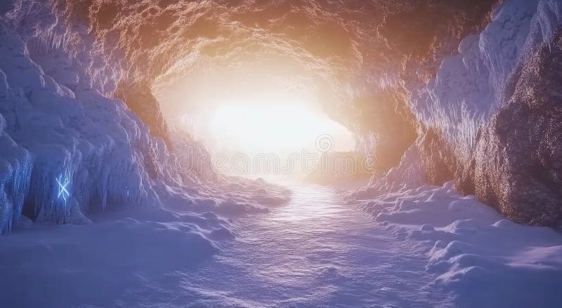 Crystal Maze: an Enchanting Abstract Artwork Featuring a Glowing Path ...