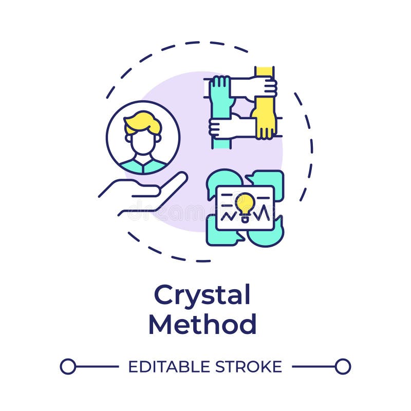 Crystal Method Multi Color Concept Icon Stock Vector - Illustration of ...