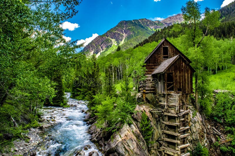 Crystal Mill in Marble, Colorado Stock Image - Image of river, aspen ...