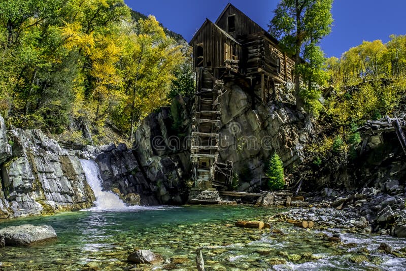 Crystal Mill in Marble, Colorado Stock Photo - Image of clouds, fall ...