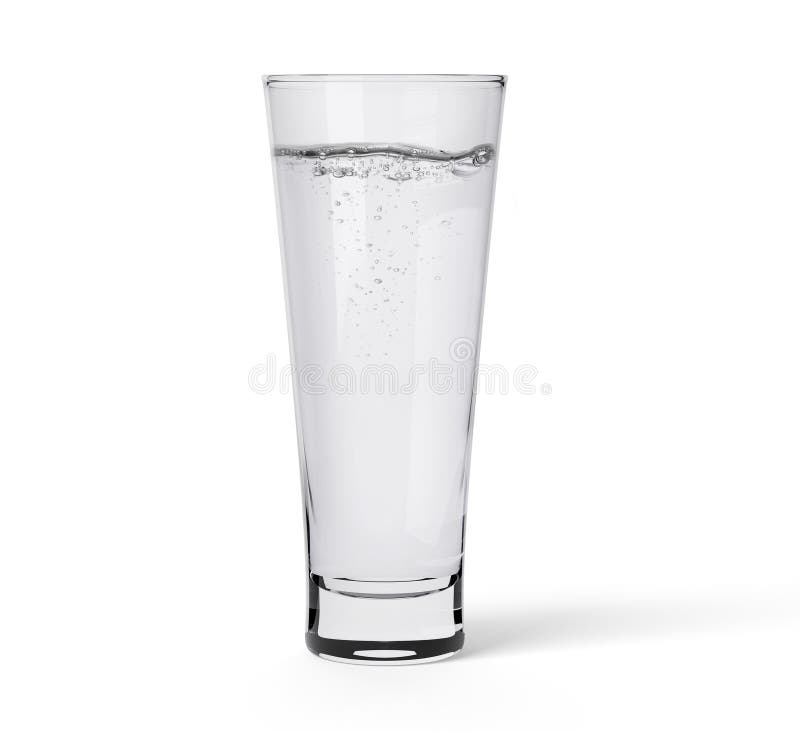 Water Glass Isolated on White Background Stock Photo - Image of path ...