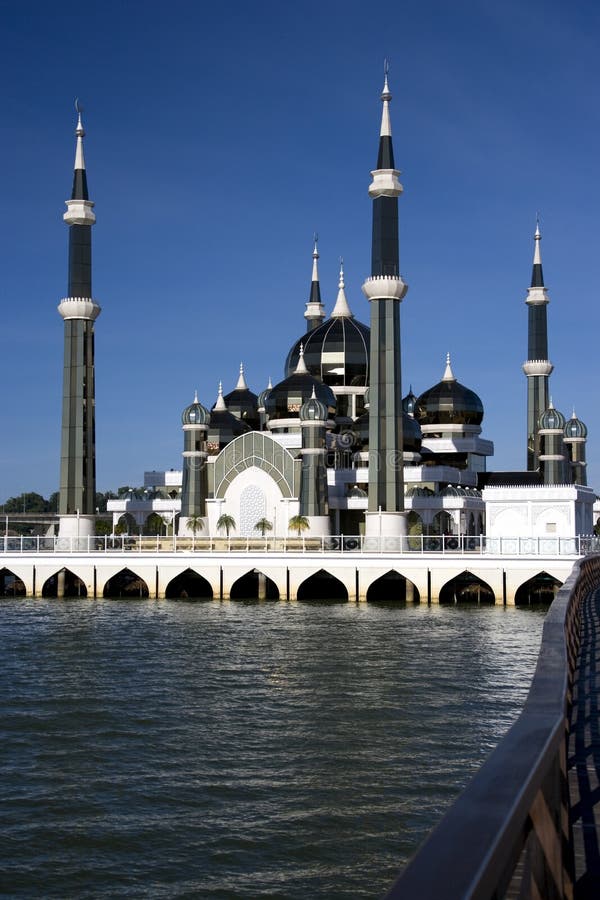 Crystal Mosque stock photo. Image of dusk, architecture - 7846812