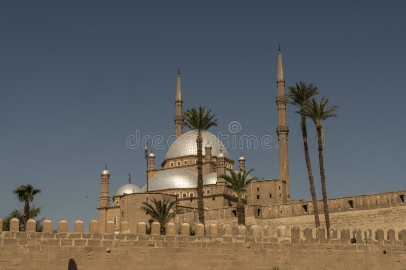 Crystal Mosque in the Ancient Citadel of Cairo Stock Image - Image of ...