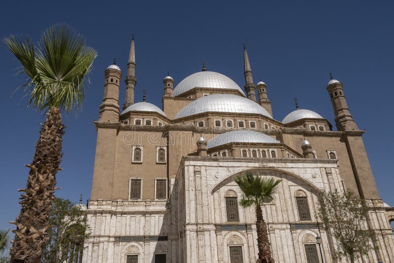 Crystal Mosque in the Ancient Citadel of Cairo Stock Photo - Image of ...