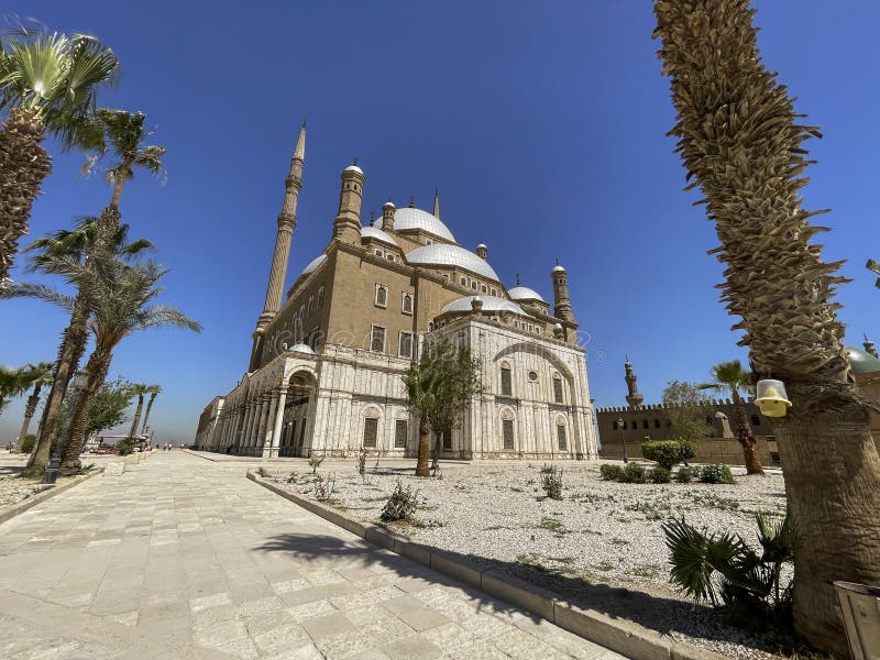 Crystal Mosque in the Ancient Citadel of Cairo Stock Photo - Image of ...