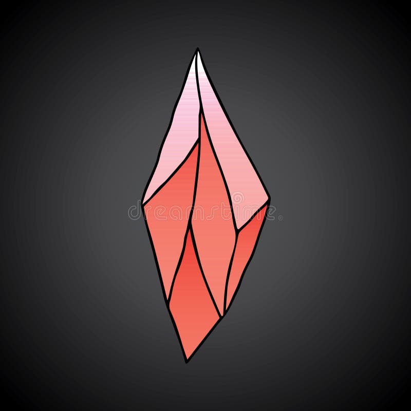 Crystal or Natural Mineral Gemstone. Game UI Icon Stock Vector ...