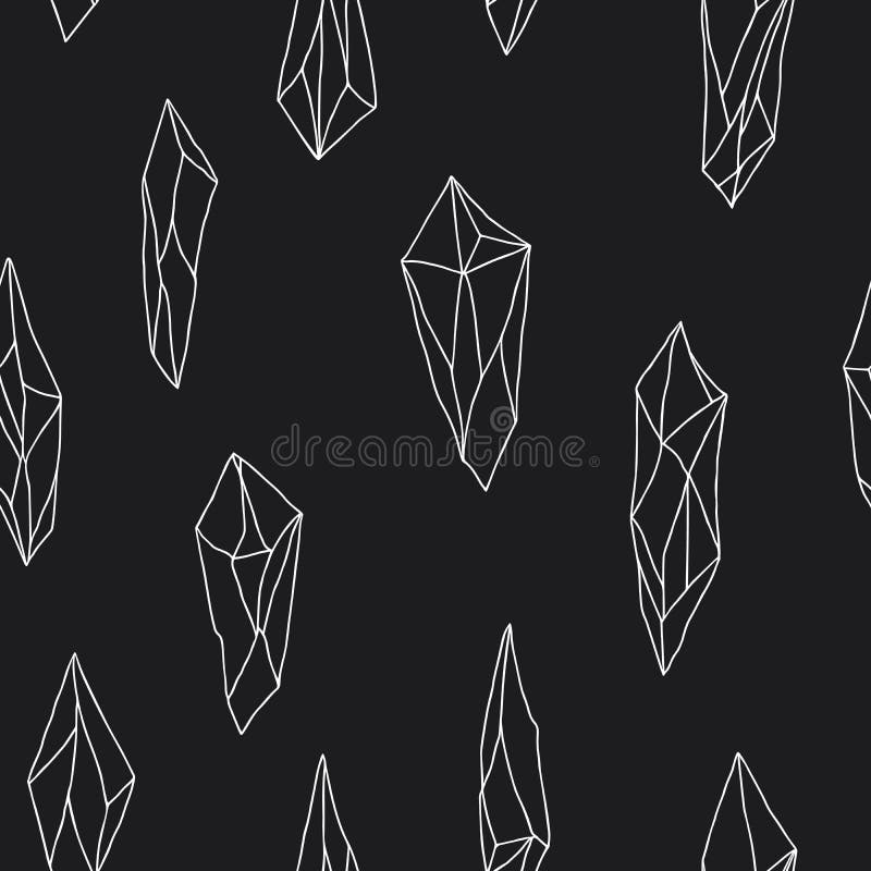 Crystal or Natural Mineral Seamless Pattern. Vector Illustration Stock ...