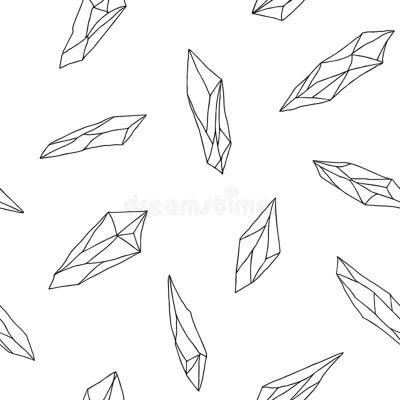 Crystal or Natural Mineral Seamless Pattern. Vector Illustration Stock ... Crystal or Natural Mineral Seamless Pattern. Vector Illustration Stock ...