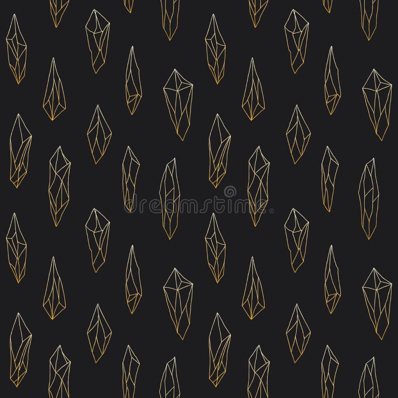 Crystal or Natural Mineral Seamless Pattern. Vector Illustration Stock ...