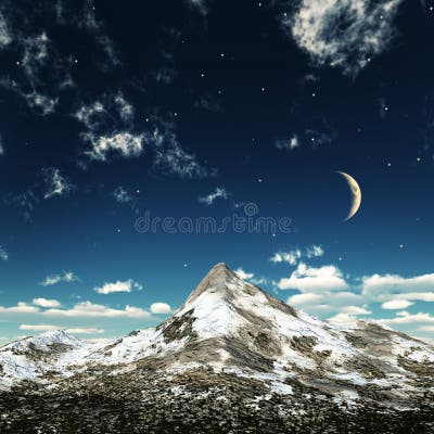 Crystal night stock illustration. Illustration of blue - 3265908