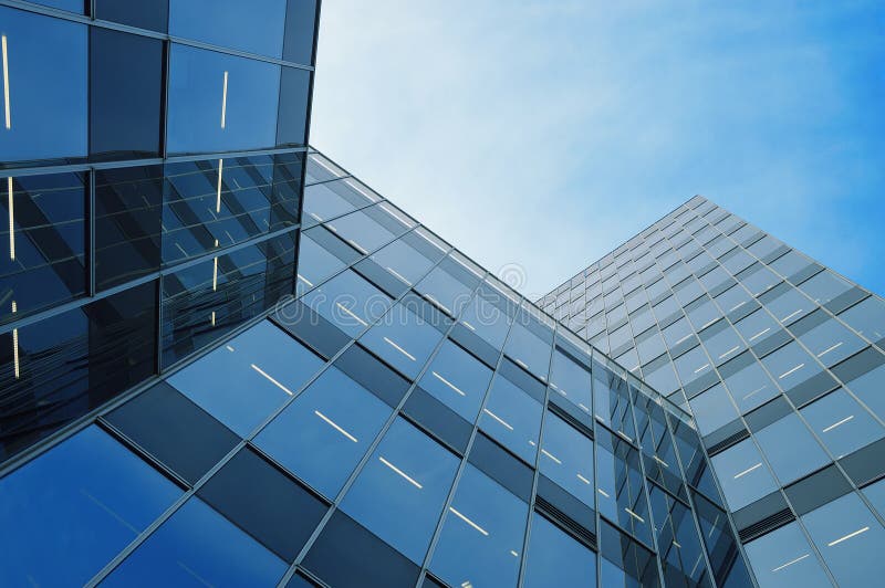 Crystal Office Buildings Reflecting Blue Sky Stock Photos - Free ...