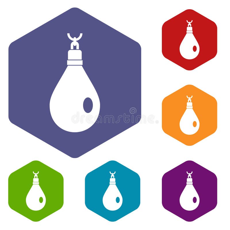 Crystal Pendant Icons Set Hexagon Stock Vector - Illustration of ...