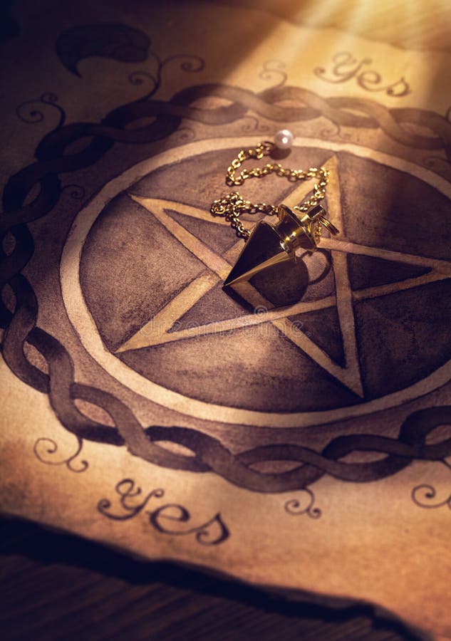 Crystal Pendulum on a Board Stock Image - Image of paranormal ...