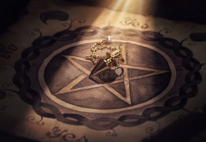 Crystal Pendulum on a Board Stock Image - Image of paranormal ...