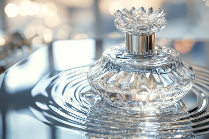 A Crystal Perfume Bottle Mesmerizes with Its Intricate Design, Creating ...