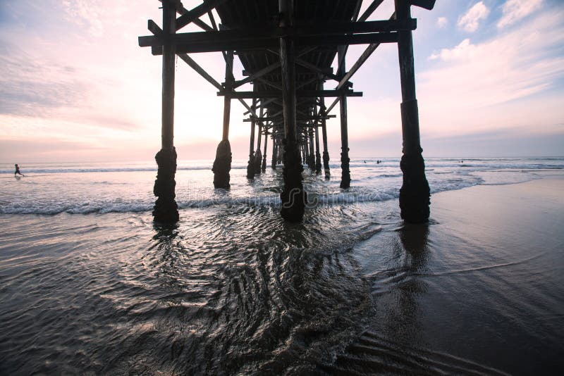 Crystal pier, san diego stock photo. Image of clouds - 238213264