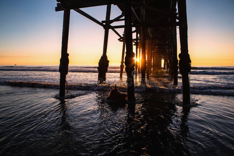 Crystal pier, san diego stock photo. Image of clouds - 238213370