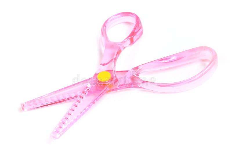 Crystal pink scissors . stock photo. Image of plastic - 56237592
