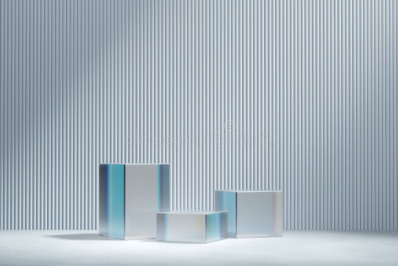 Crystal Podium Mock Up Product Display Showcase 3d Rendering Stock ...