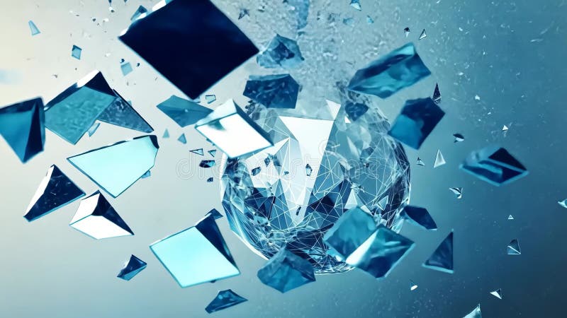 Crystal Prism 3d Water Drop Grain Shape Ai Generated Video Concept ...