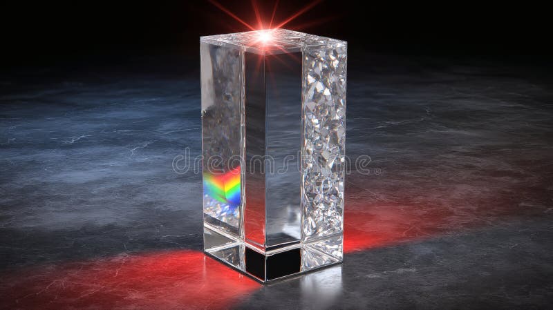 Crystal Prism with Light Effects Stock Illustration - Illustration of ...