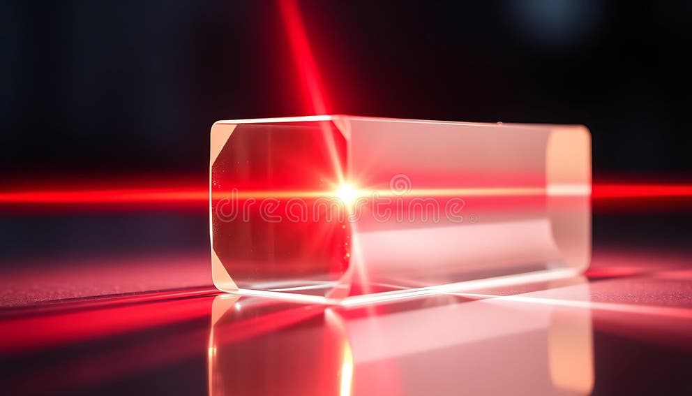 Crystal Prism Light Refraction, Showcasing Optical Physics and Light ...