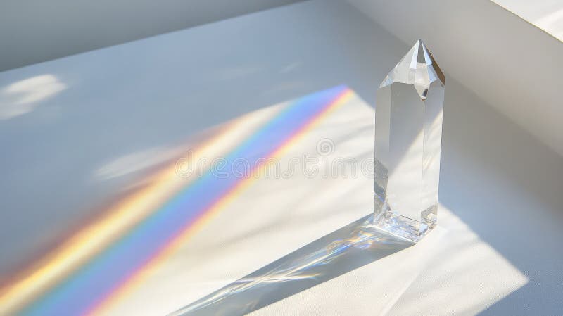 Crystal Prism Rainbow stock image. Image of transparency - 339076587