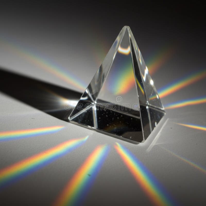 Crystal Prism Refracting Light Rainbow Spectrum Stock Illustration ...