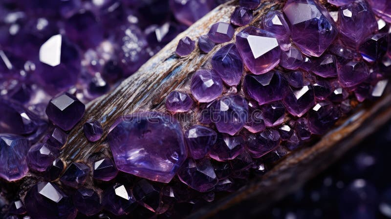 Crystal purple stone stock illustration. Illustration of precious ...