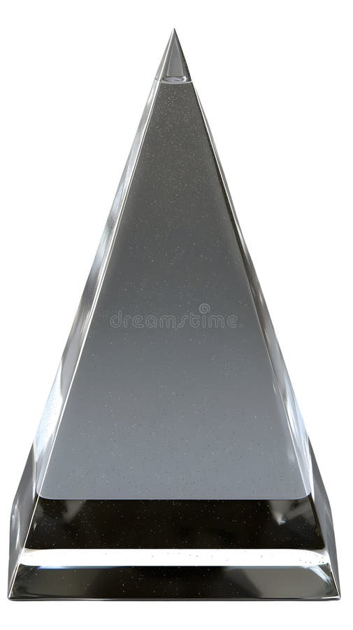Crystal Pyramid Award on a Reflective Base Stock Illustration ...