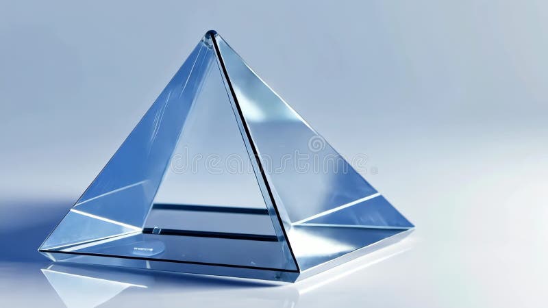 A Crystal Pyramid Displays Stunning Light Refractions Creating Colorful ...