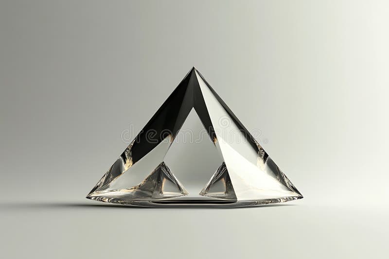 Crystal Pyramid Geometric Shape Glass Reflection Stock Illustration ...