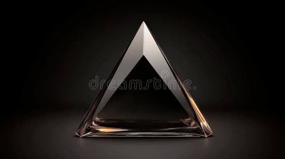 A Crystal Pyramid with a Gradient of Light and Dark Colors. Stock Photo ...