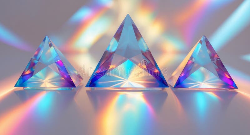 Crystal Pyramid Prism Spectrum. a Visual Study of Light Refraction and ...