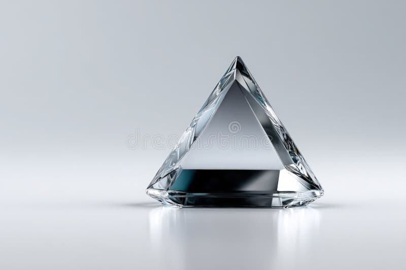 Crystal Pyramid Reflecting Light on a Clean Surface in a Bright ...