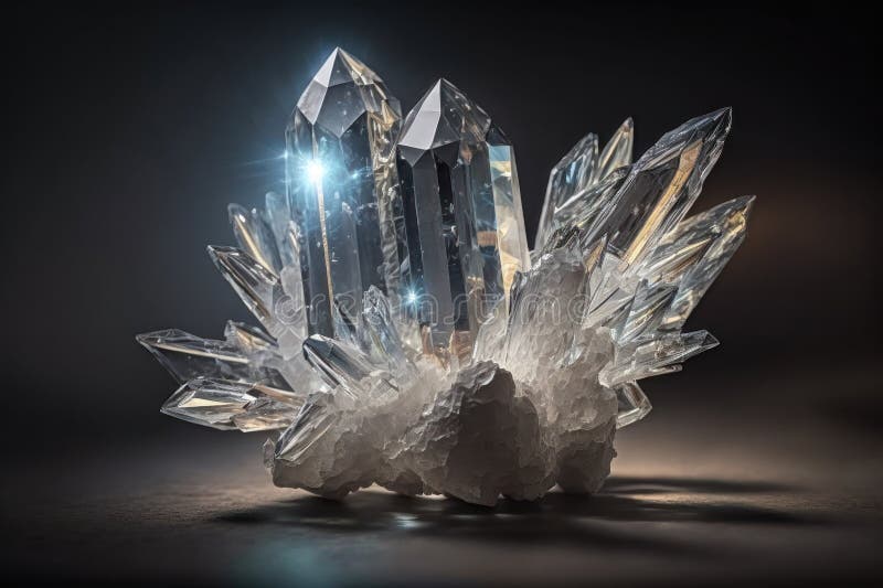 Crystal Quartz Mineral Stone. AI Generation Stock Illustration ...