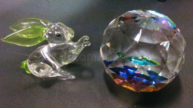 Crystal and Rabbit Glass Miniature Stock Photo - Image of glass ...
