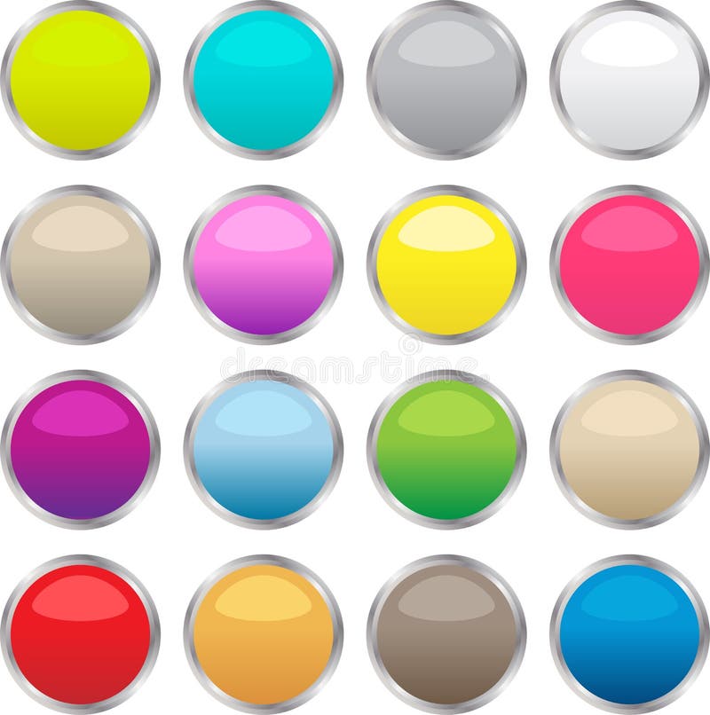 Web buttons stock vector. Illustration of blue, click - 4024382