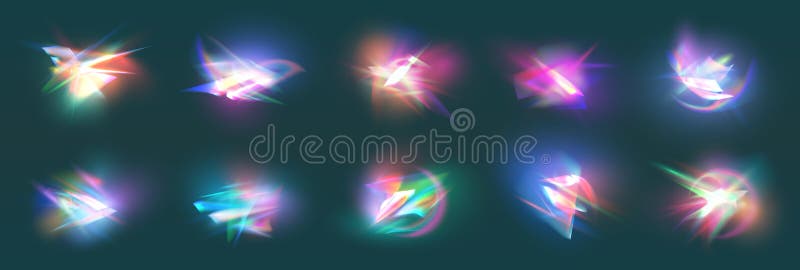 Crystal Rainbow Light Effects. Rainbow Sunlight Effect, Holographic ...
