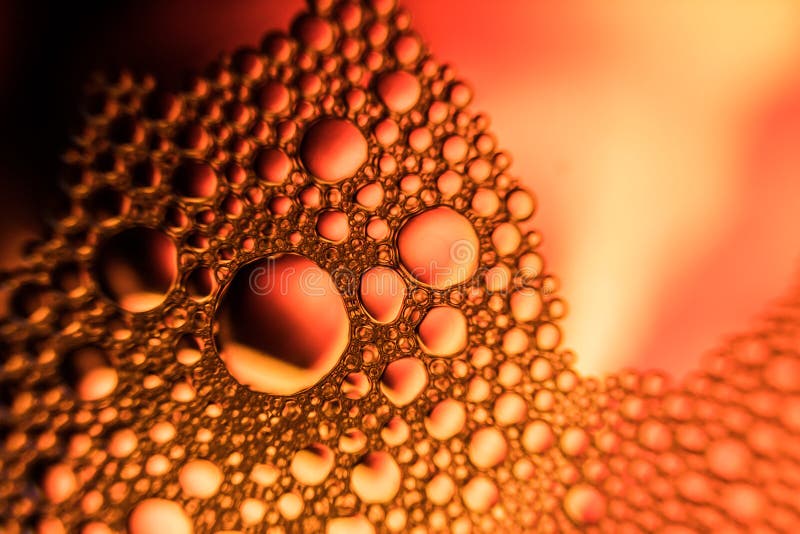 Crystal in Red and Yellow Color Water with Bubble Stock Photo - Image ...