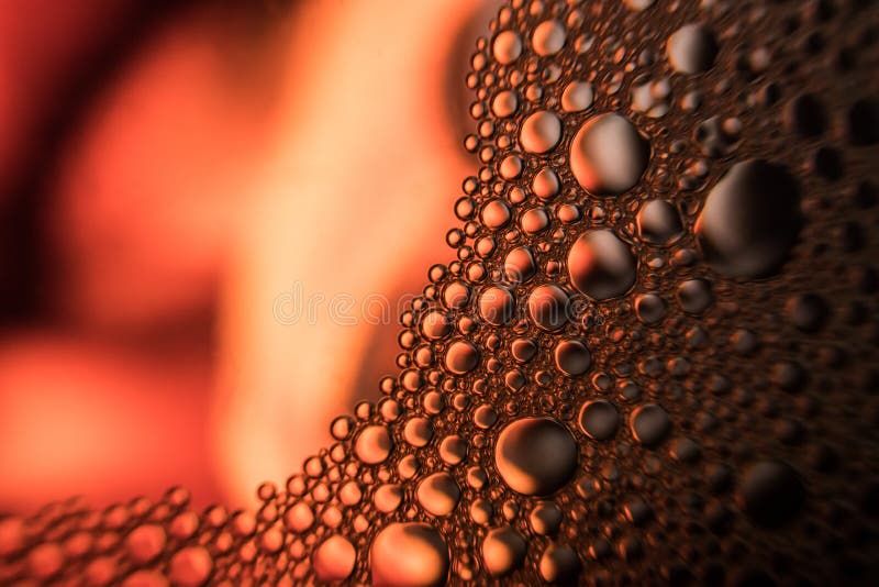 Crystal in Red and Yellow Color Water with Bubble Stock Photo - Image ...