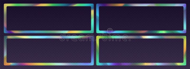 Crystal Refraction Frame, Rainbow Sunlight Border, Prism Light Effect ...
