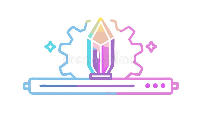 Crystal Resource on a Loading Bar Icon for Gaming Progress UI, Vector ...